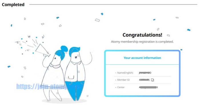 Atomy - Easy registration process - join now.